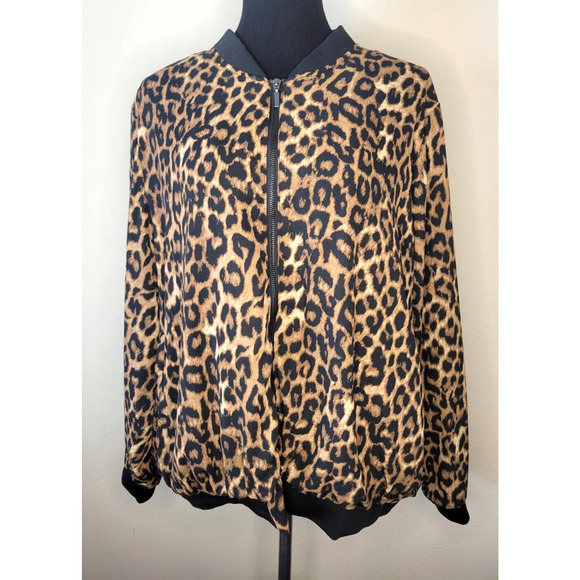 Cupio | Jackets & Coats | Cupio Curvy Womens 2x Lined Leopard Print ...